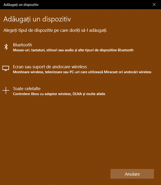 Cum conectezi dispozitive Bluetooth la Windows 10 (mouse, tastatură ...