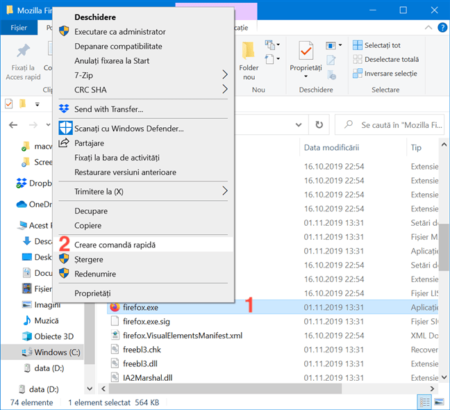 Cum creezi scurtături către aplicații, fișiere, foldere și pagini web ...