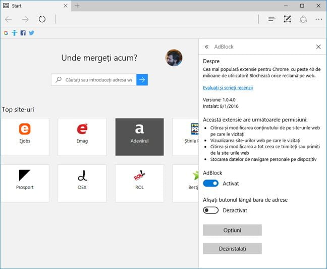 Cum adaugi sau elimini extensii de browser în Microsoft Edge | Digital ...
