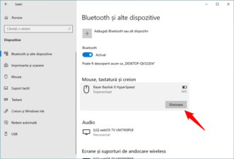Conectează un mouse, o tastatură și alte dispozitive Bluetooth la Windows