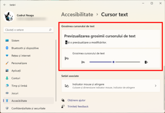 Schimbă dimensiunea, culoarea și grosimea indicatorului pentru mouse