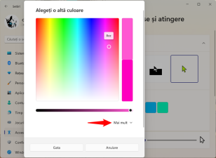 Schimbă dimensiunea, culoarea și grosimea indicatorului pentru mouse