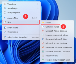 Creează scurtături pentru fișiere, foldere, aplicații și pagini web în ...